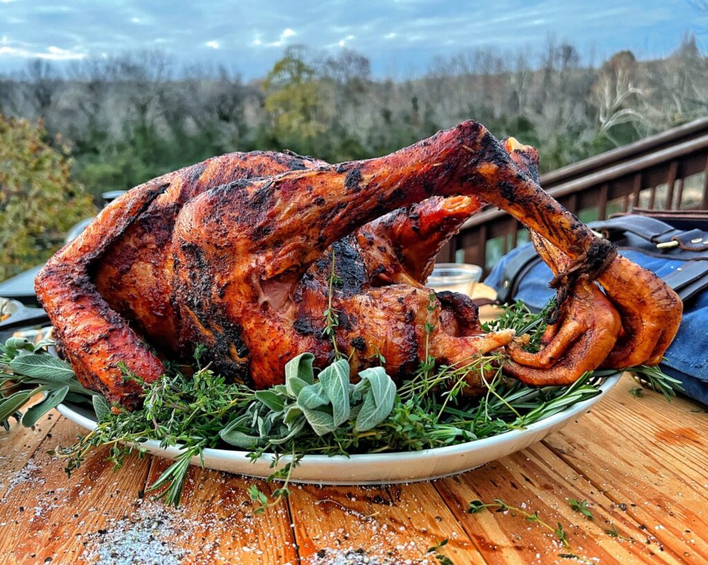 Farm to Table Thanksgiving Feast on the Primo Ceramic Grill | Live Fire ...