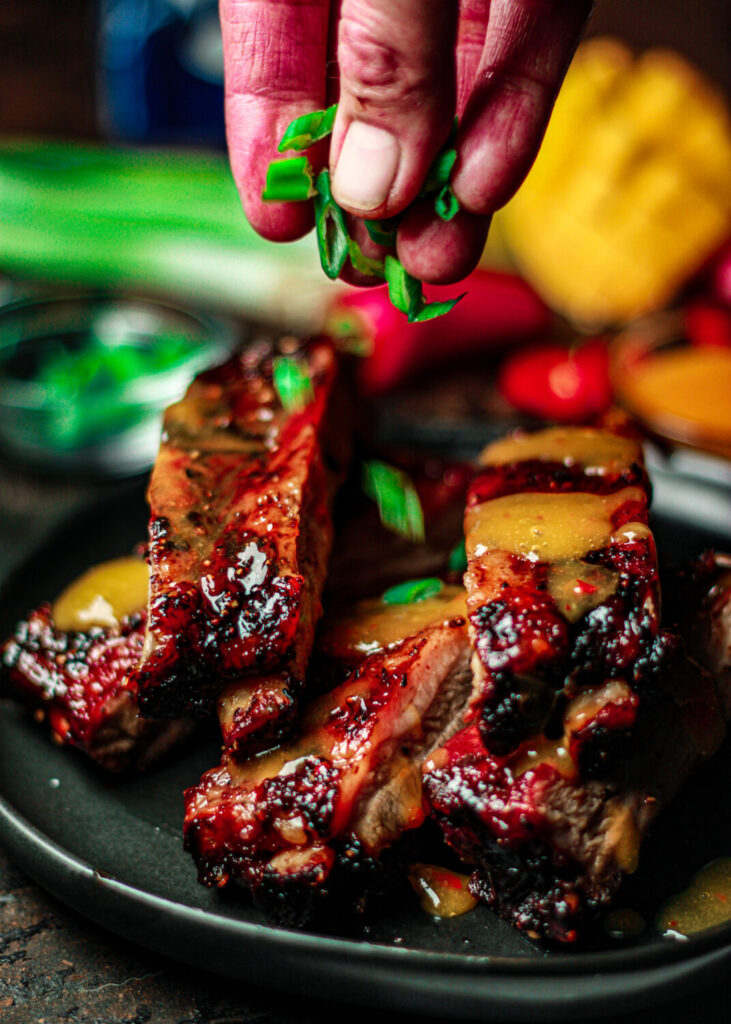 Char Siu Pork Ribs with Mango Chilli Puree | Live Fire Republic