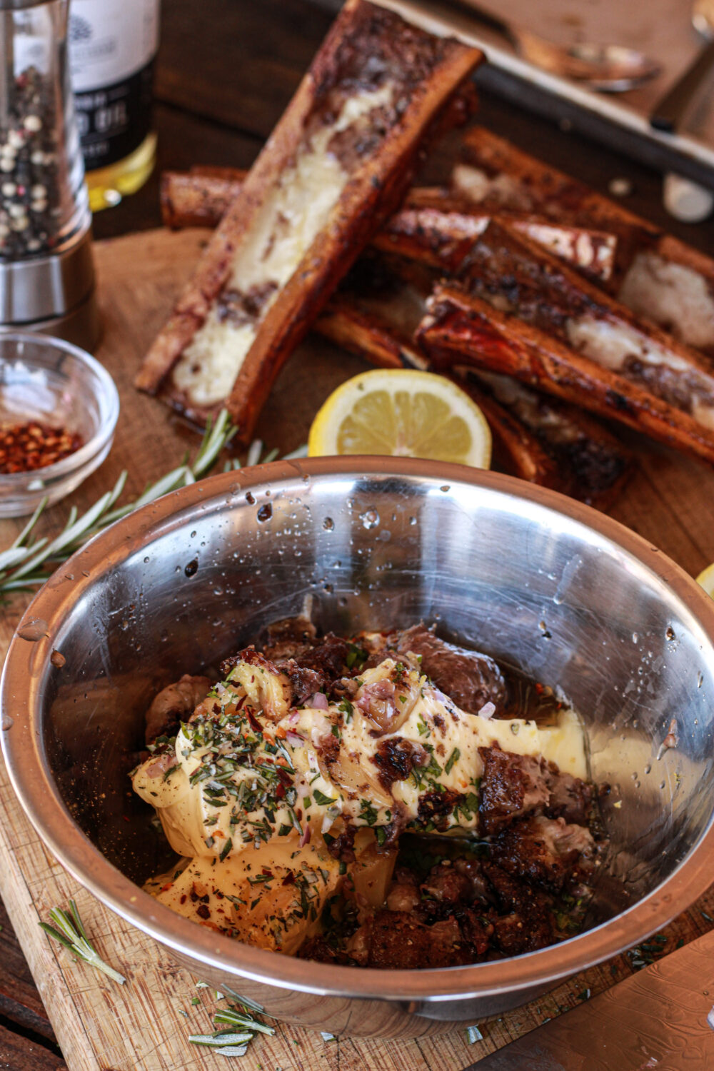 Smoked Bone Marrow Compound Butter